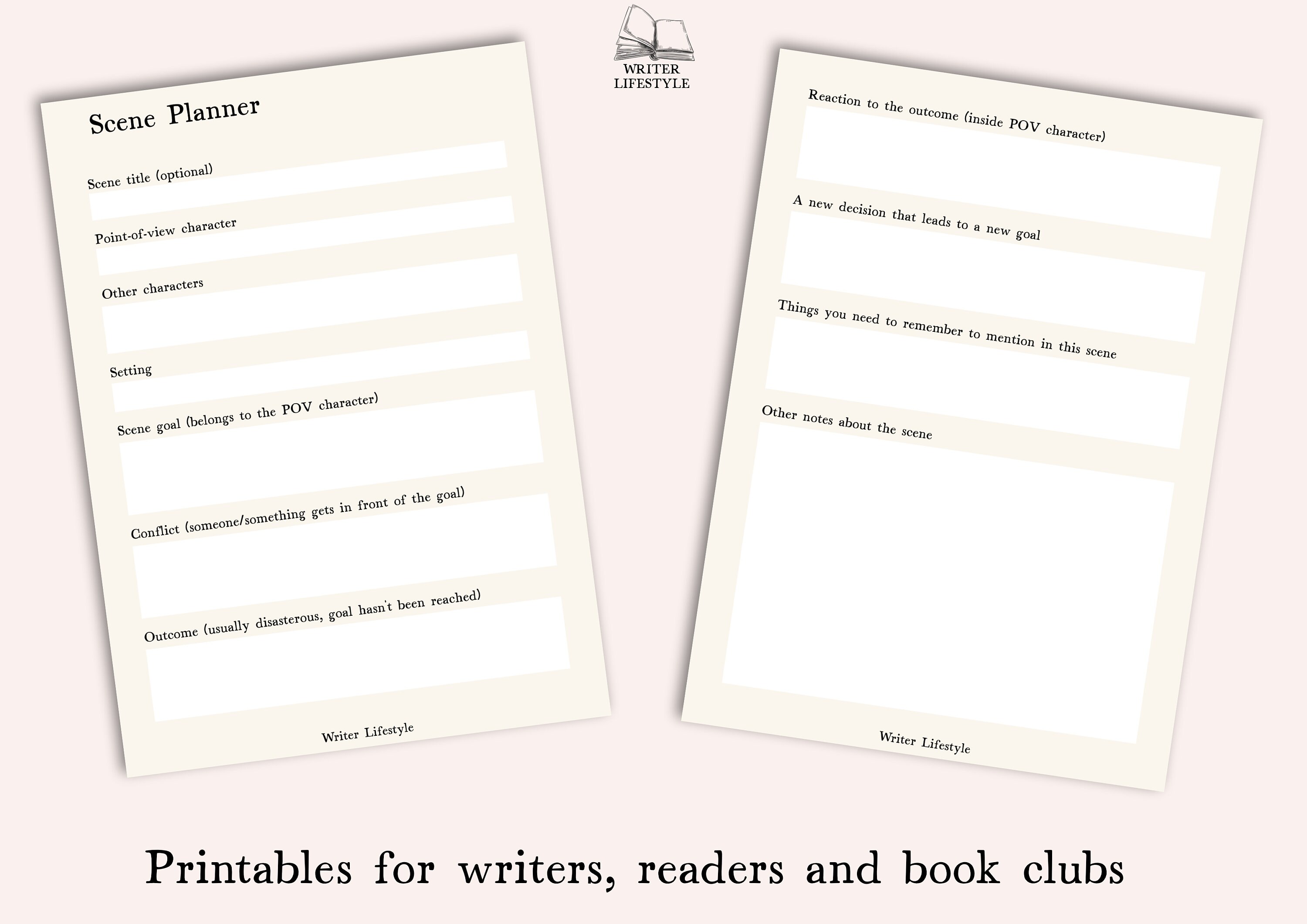 Novel Scene Planner Printable, Novel Outline Template, Writing a Novel ...
