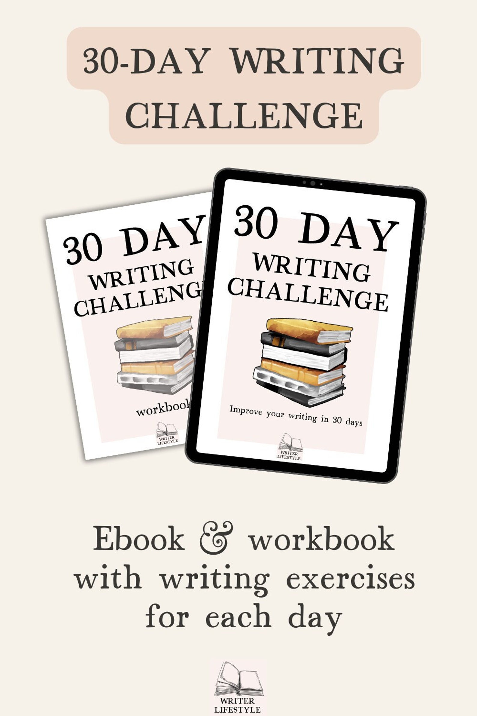 30 Day Writing Challenge With Workbook Daily Creative Writing - Etsy UK