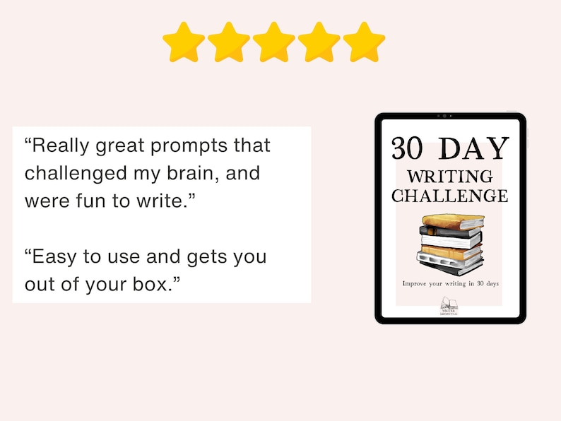 30 Day Writing Challenge With Workbook (PDF Ebooks) - Etsy