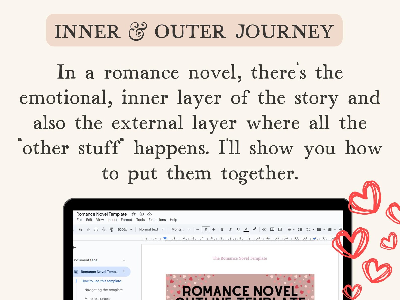 Romance Novel Outline Template for Google Docs, Book Writing Beat Sheet ...