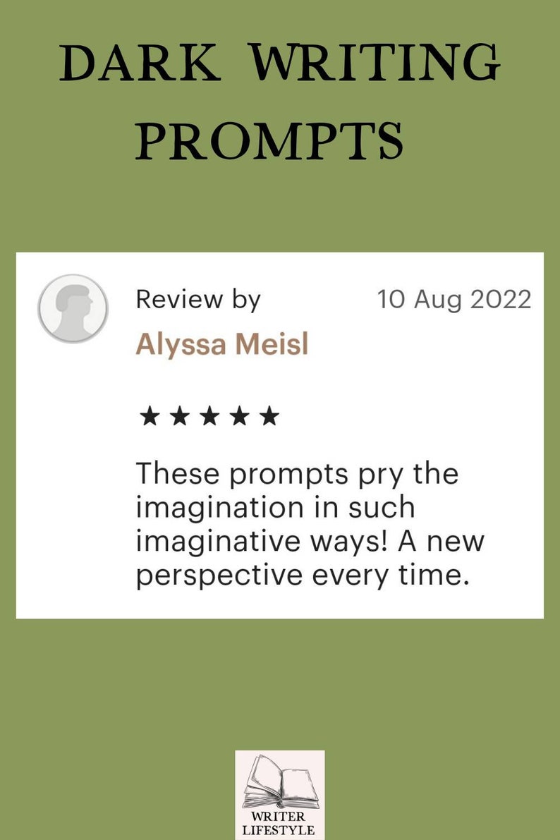 Dark Writing Prompts Ebook Creative Writing Inspiration for - Etsy UK