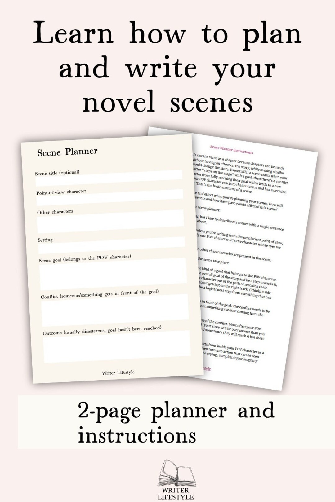 Novel Scene Worksheet for Story Mapping, Digital and Printable Novel ...