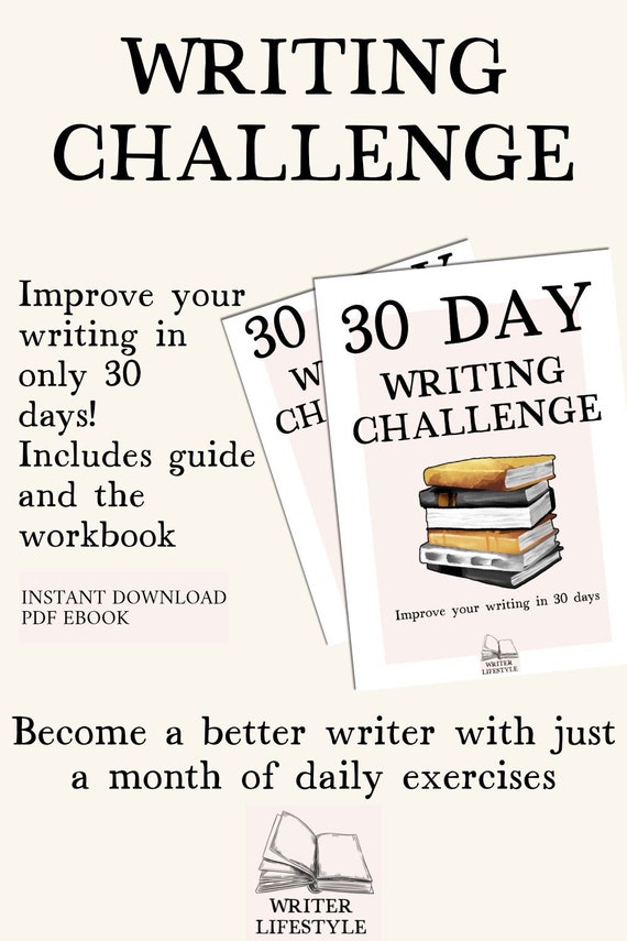 30 Day Writing Challenge With Workbook Daily Creative Writing - Etsy