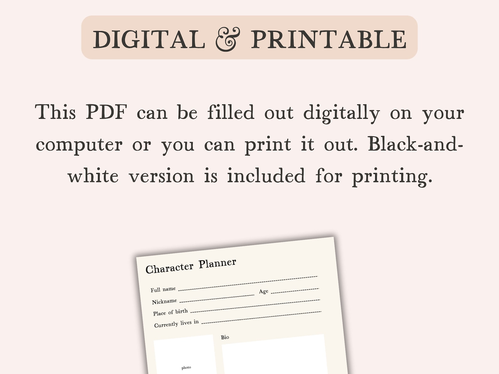 Character Creation Worksheet, Creative Writing Worksheets for Authors ...