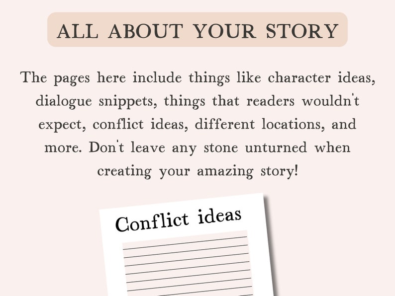 Brainstorming Printables for Writers, Novel Planner Worksheets ...