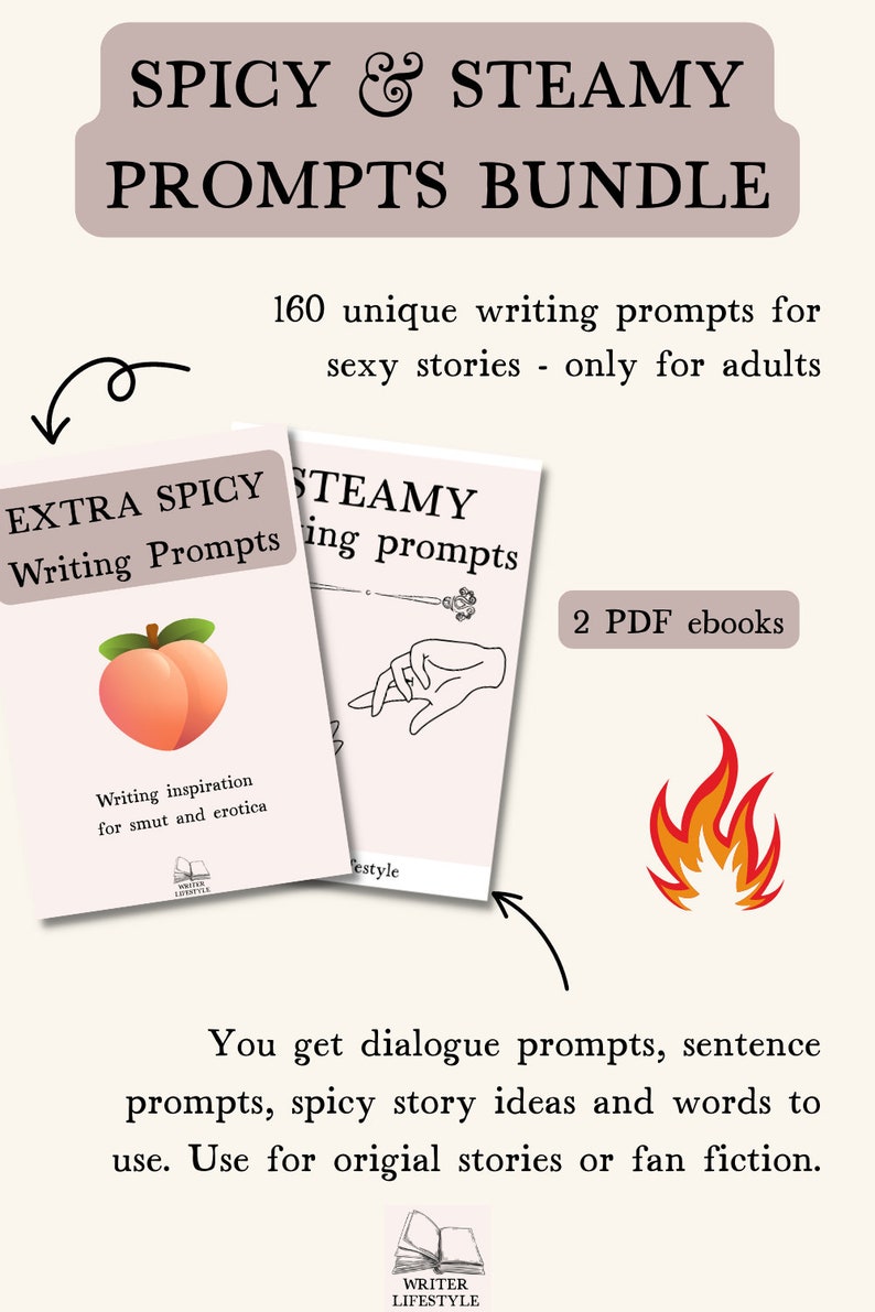 Smutty Romance Bundle, Steamy and Extra Spicy Writing Prompts PDF ...