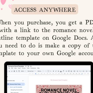Romance Novel Outline Template for Google Docs, Book Writing Beat Sheet - Etsy