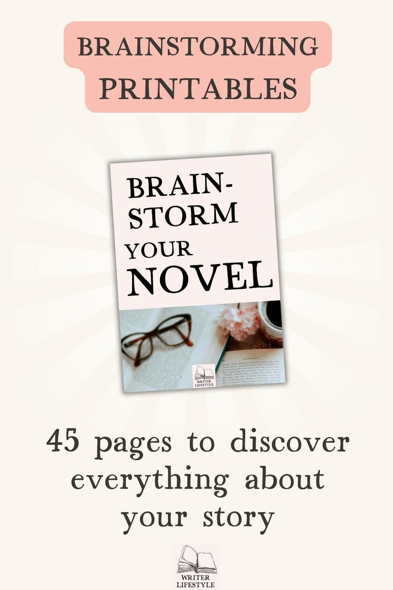 Brainstorming Printables for Writers, Story Idea Organizer for Authors ...