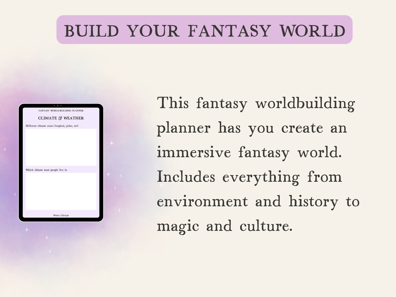 Romantasy Starter Kit With Romance Novel Template and Fantasy Worldbuilding Planner - Etsy