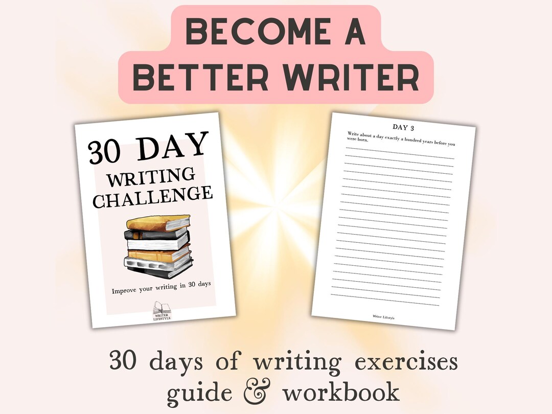 30 Day Writing Challenge With Workbook, Daily Creative Writing Prompts ...