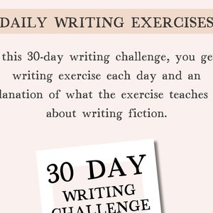 30 Day Writing Challenge With Workbook, Daily Creative Writing Prompts ...