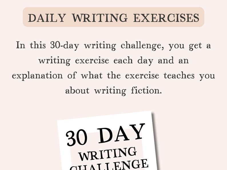 30 Day Writing Challenge With Workbook, Daily Creative Writing Prompts ...