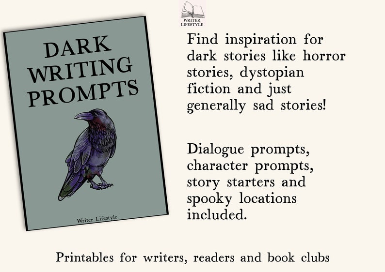 Dark Writing Prompts Ebook Creative Writing Inspiration for - Etsy UK