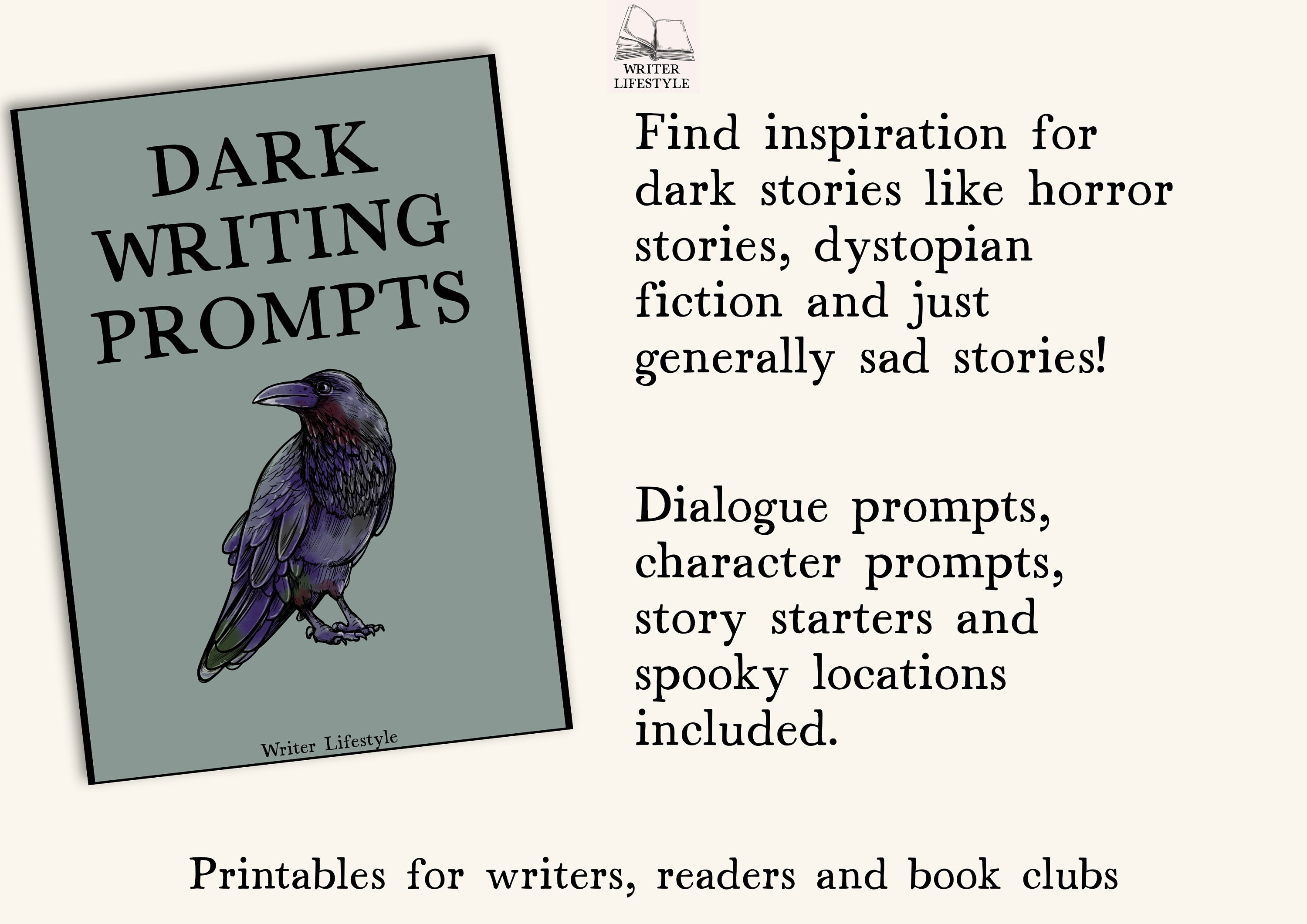 Dark Writing Prompts Ebook Creative Writing Inspiration for - Etsy UK