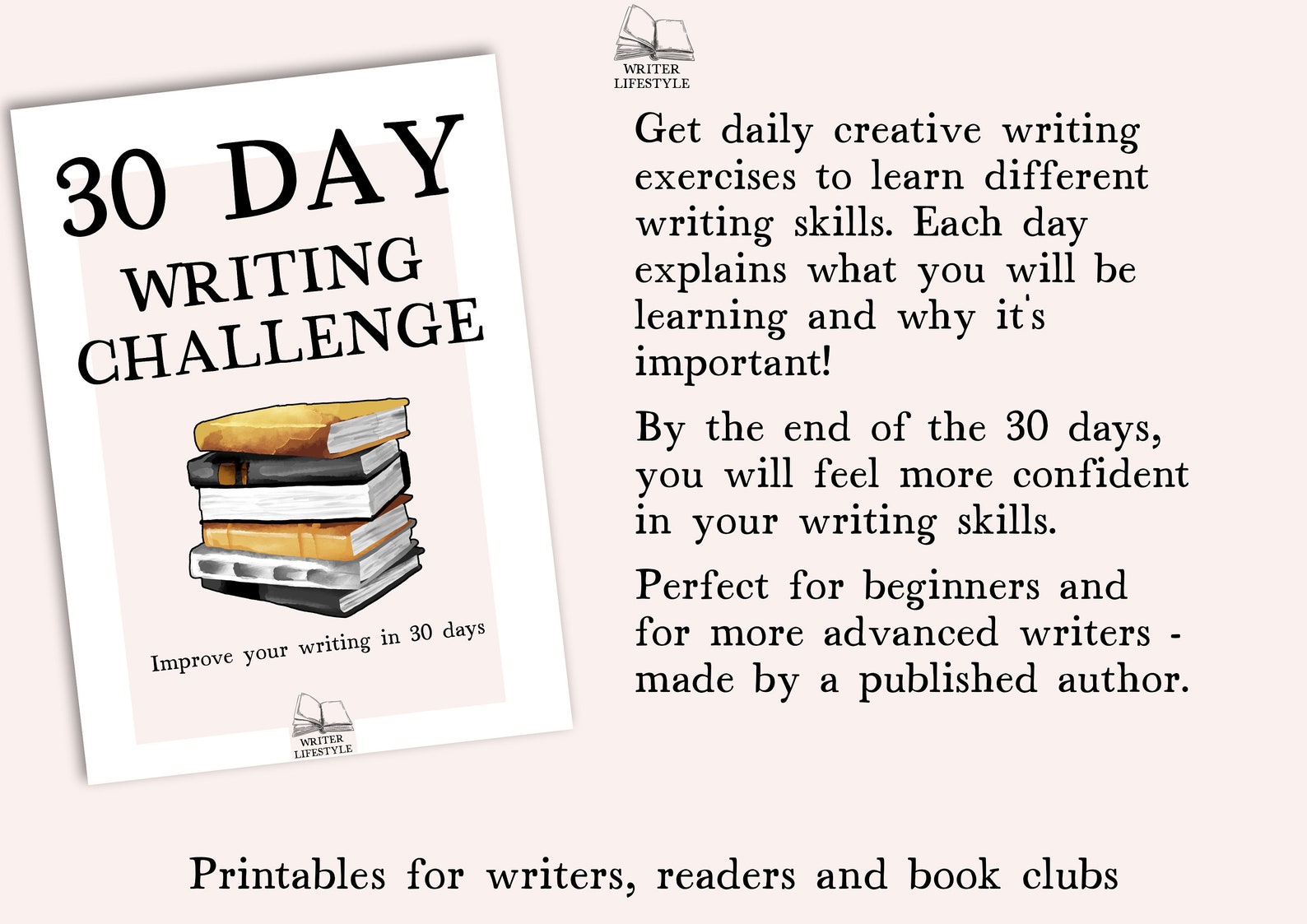 30 Day Writing Challenge With Daily Creative Writing Prompts, Book ...