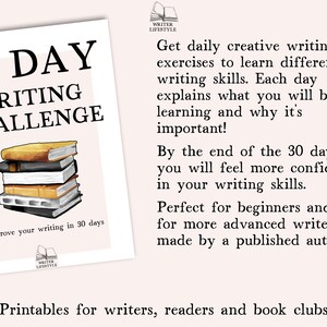 30 Day Writing Challenge With Daily Creative Writing Prompts, Book ...