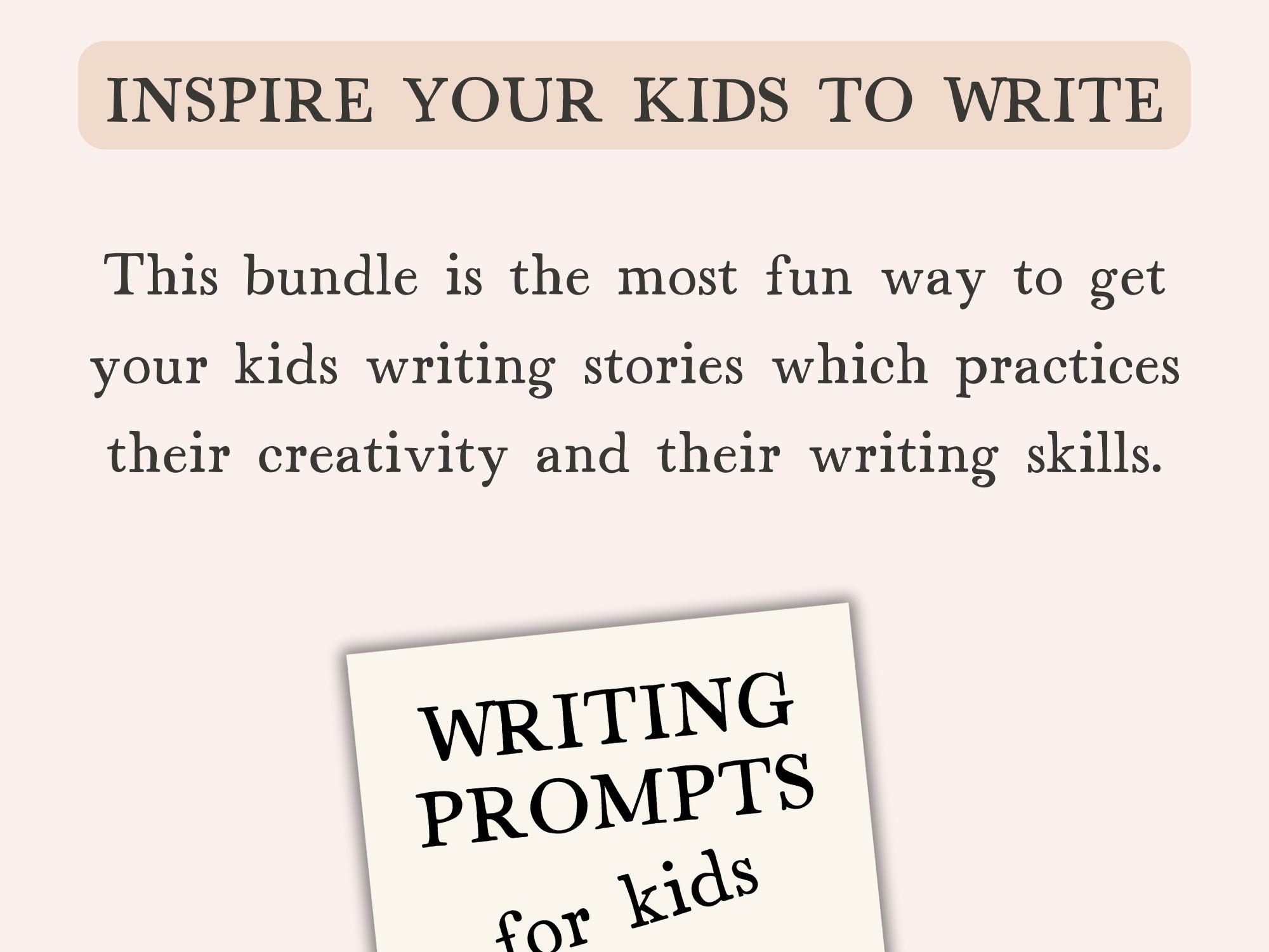 Writing Prompts Bundle for Kids, Fun Story Ideas for Young Writers ...