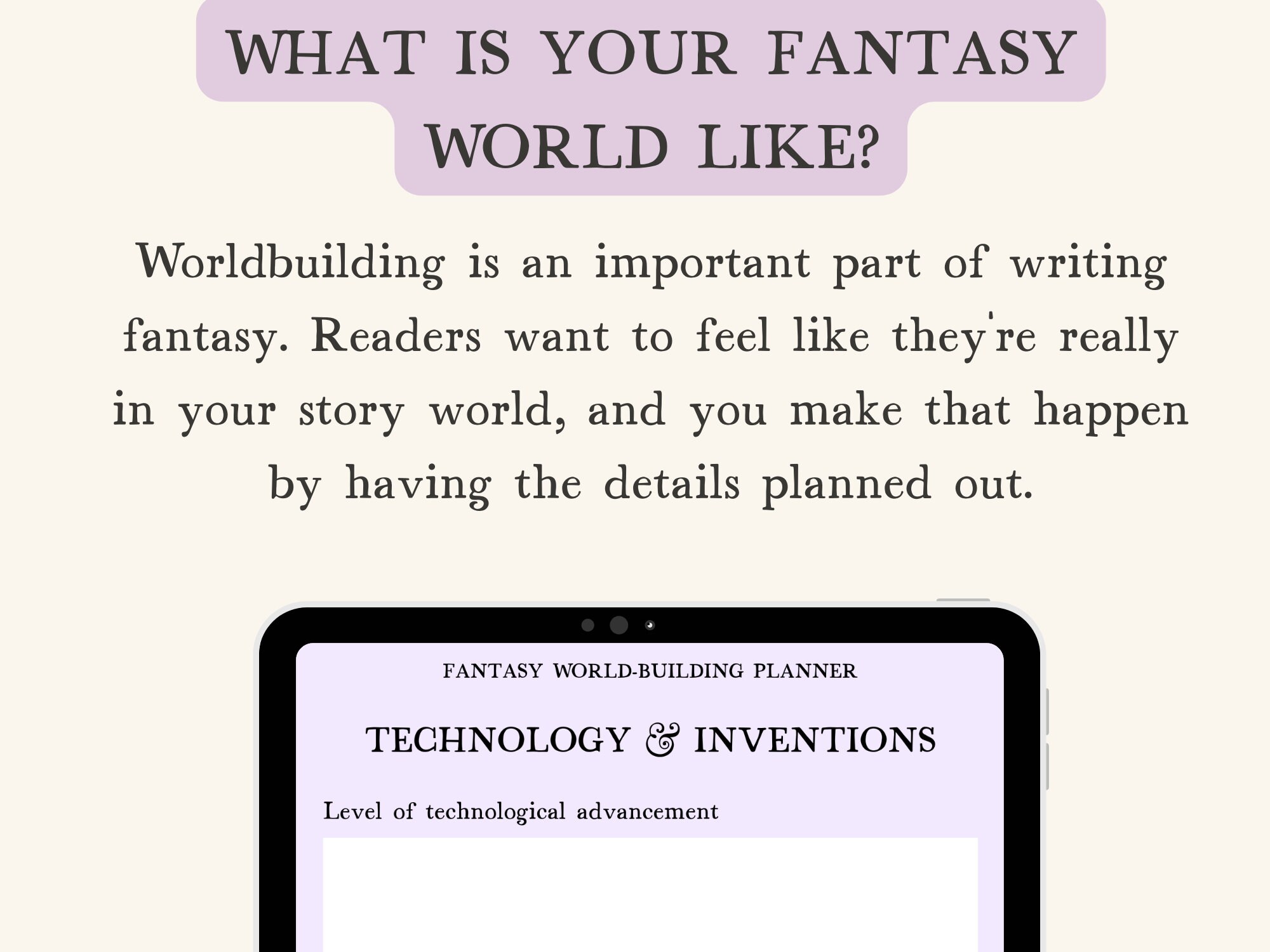 Fantasy Worldbuilding Planner, Interactive Workbook for Writers, World ...