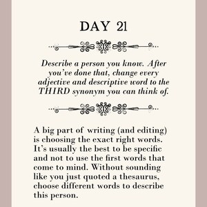 30 Day Writing Challenge With Workbook, Daily Creative Writing Prompts ...