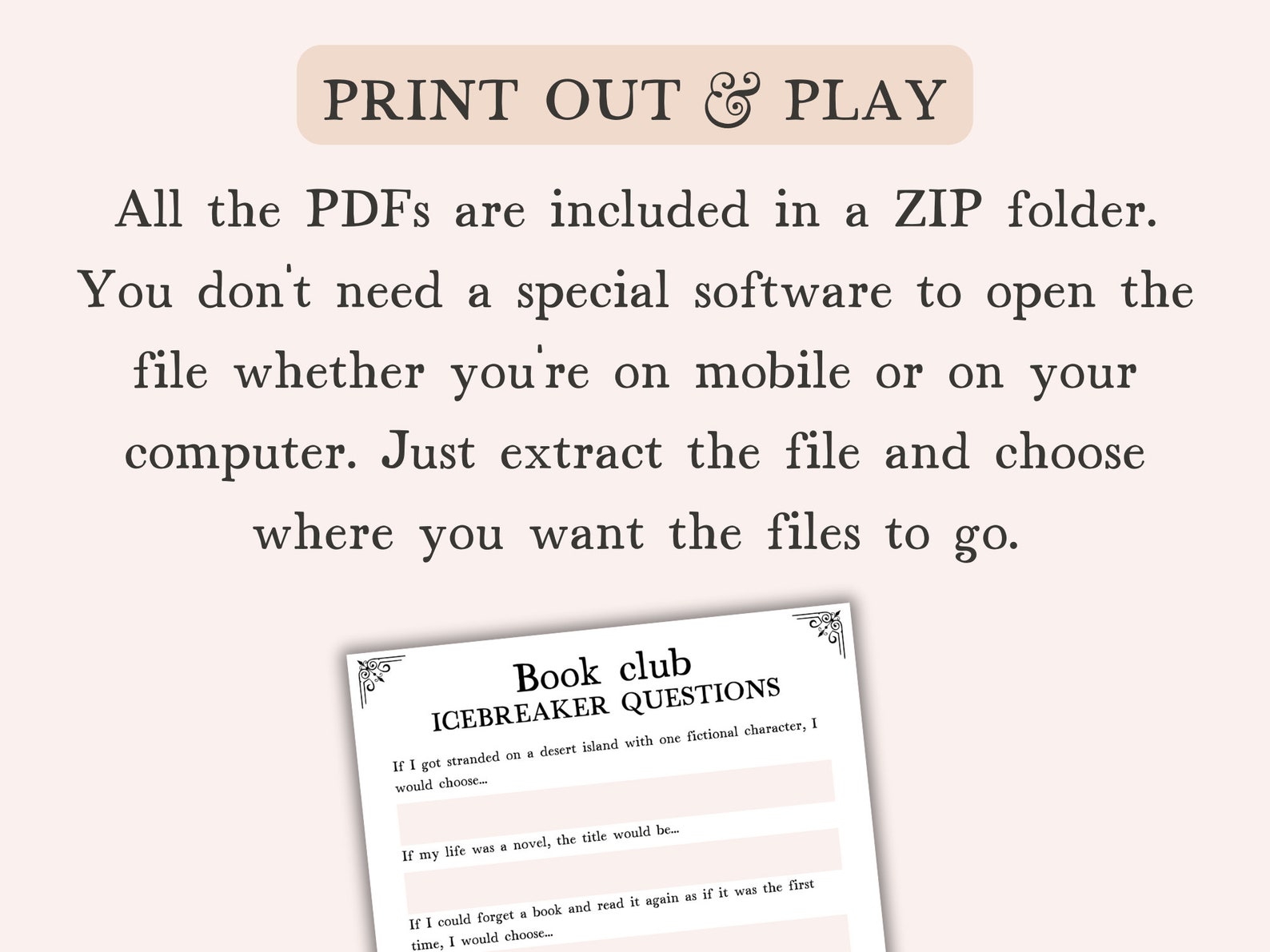 Book Club Icebreaker Activities Bundle, Printable Games, Get to Know ...