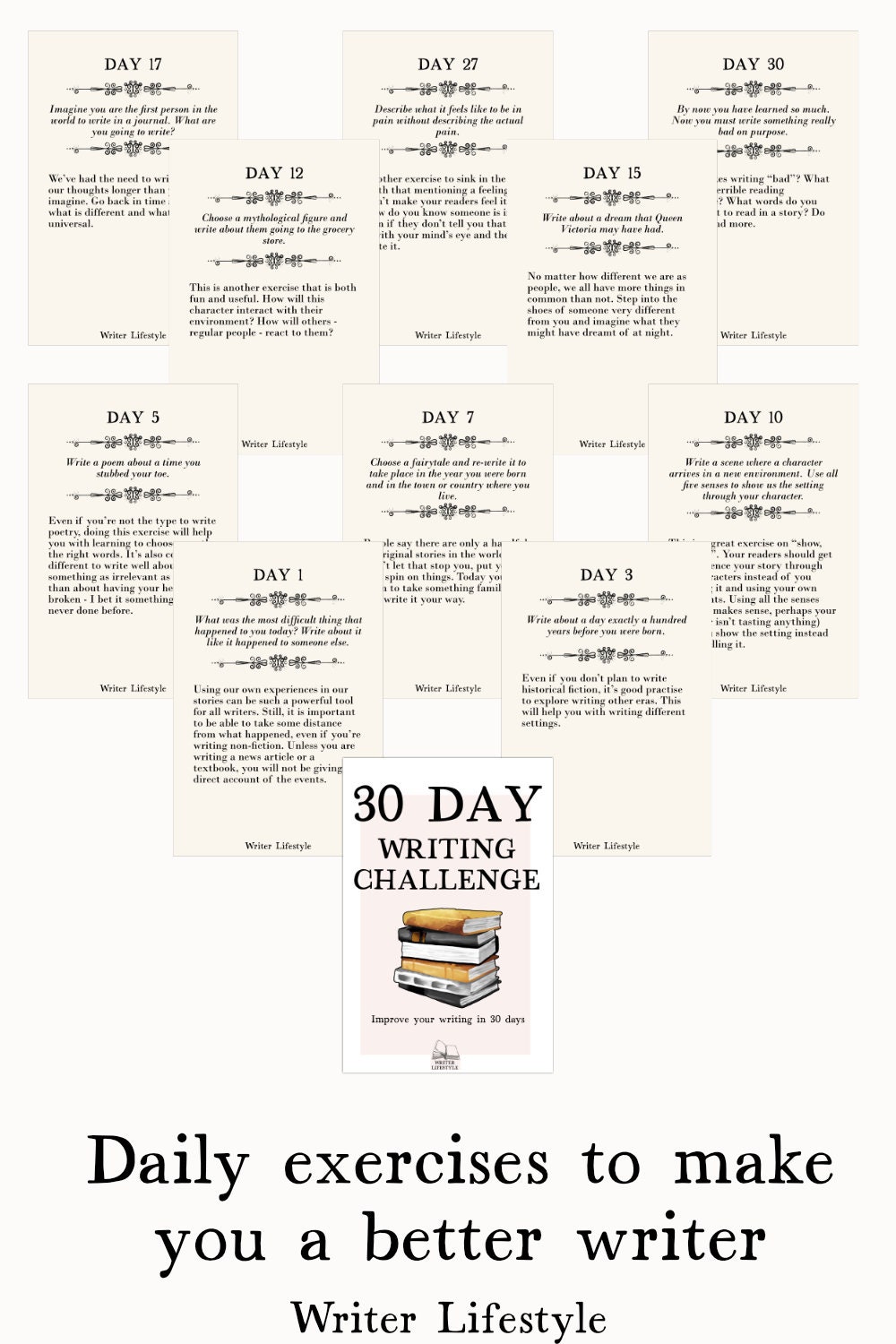 30 Day Writing Challenge With Daily Creative Writing Prompts, Book ...