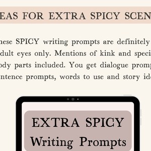 Smutty Romance Bundle, Steamy and Extra Spicy Writing Prompts PDF ...