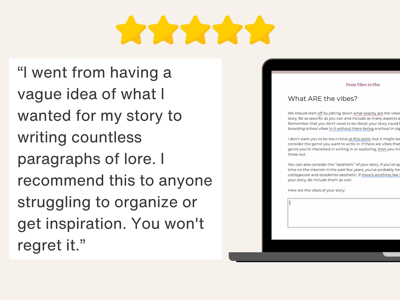 From Vibes to Plot Story Plotting Workbook for Google Docs - Etsy