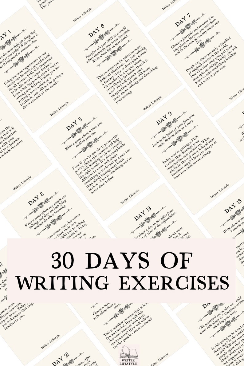 30 Day Writing Challenge With Daily Creative Writing Prompts, Book ...