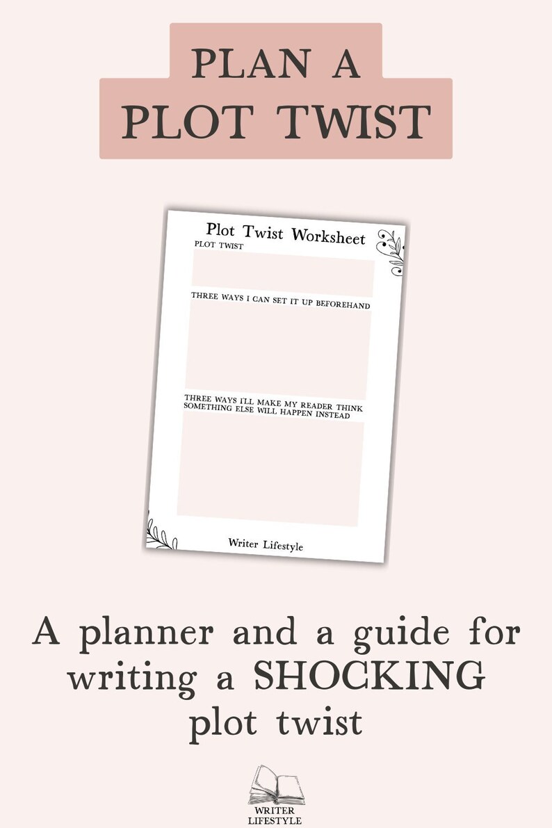 Printable and Digital Plot Twist Worksheet, Plot Planning and Story ...