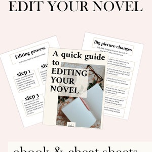 Quick Guide to Editing Your Novel Ebook and Cheat Sheets for - Etsy
