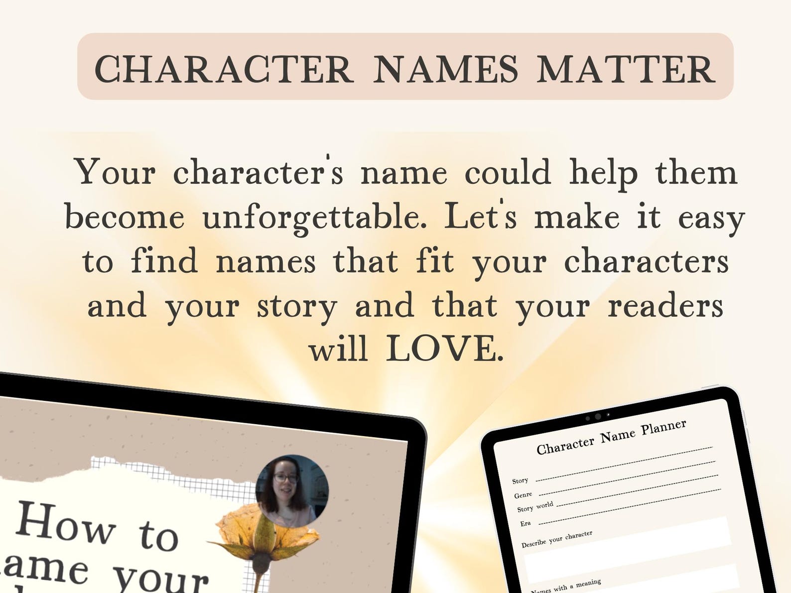 Best Character Names for Your Book, Video Workshop and Checklist for Writers - Etsy
