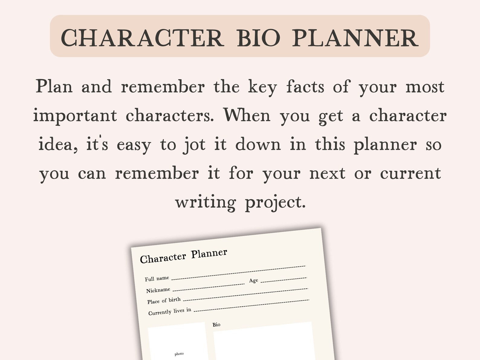 Character Creation Worksheet, Creative Writing Worksheets for Authors ...