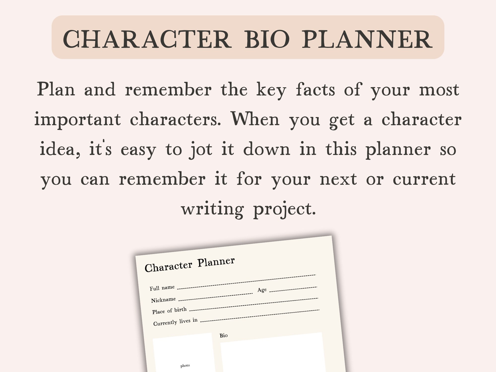 Character Creation Worksheet, Creative Writing Worksheets for Authors ...