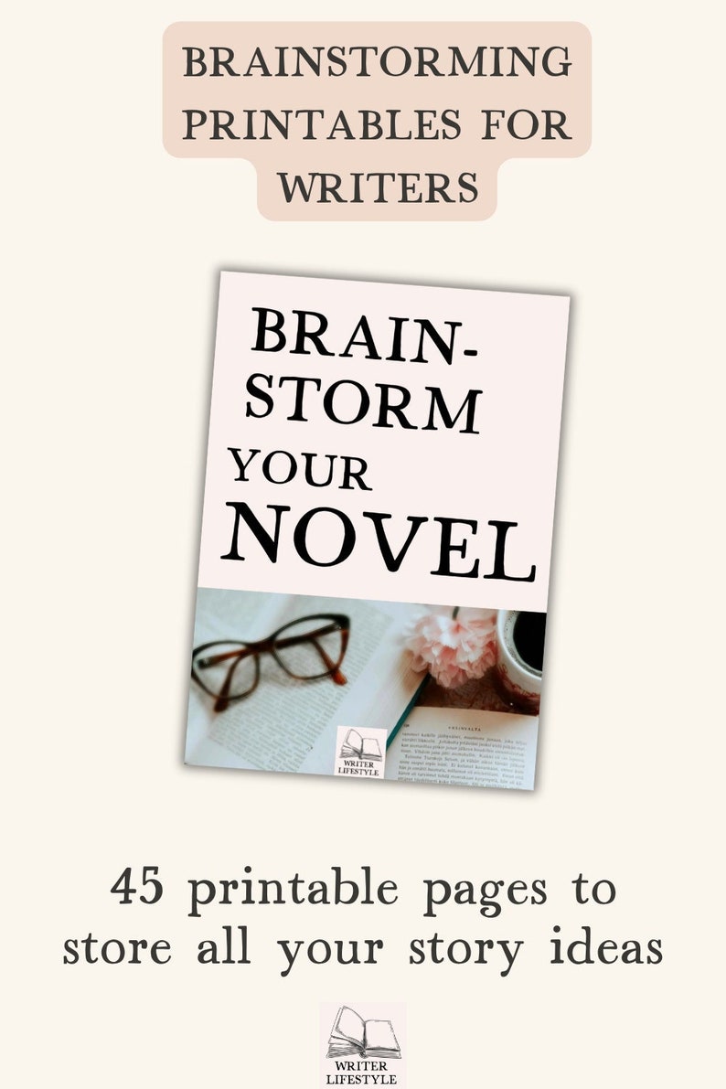 Brainstorming Printables for Writers, Novel Planner Worksheets ...