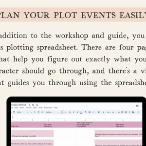 Novel Plotting Sheet and Guide, Story Mapping Spreadsheet, Character ...