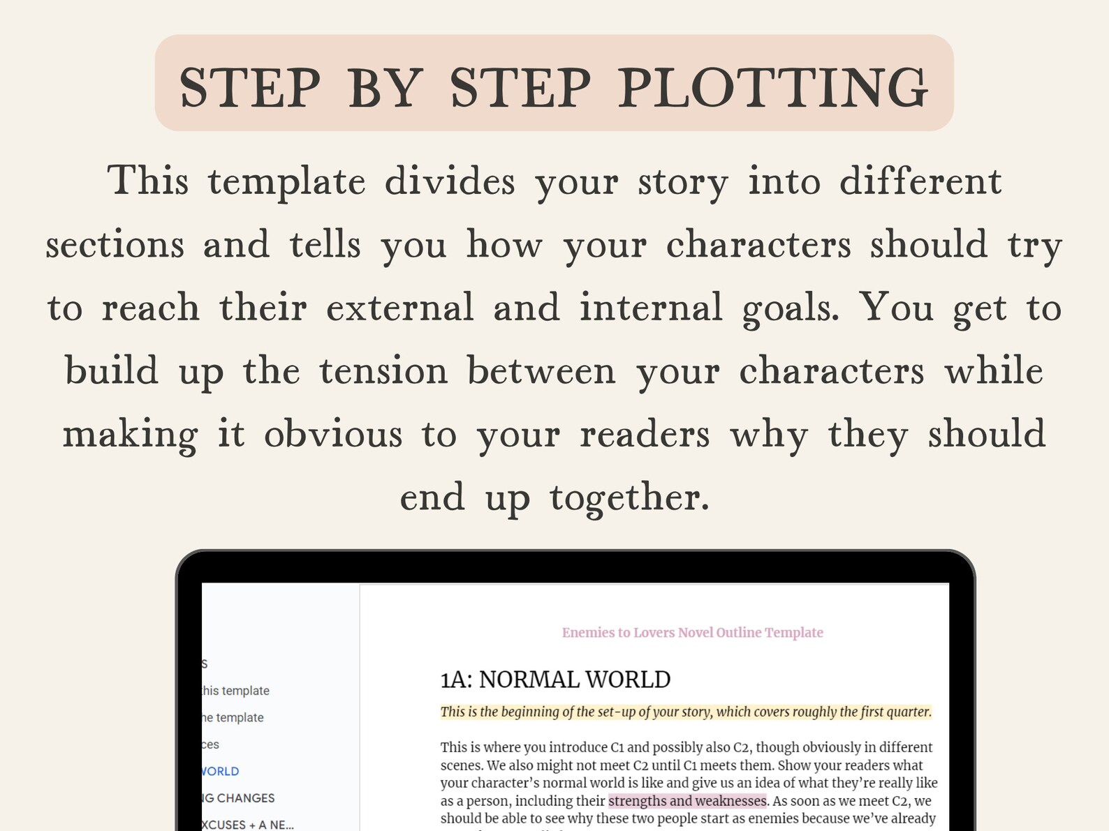 Enemies to Lovers Outline Template for Google Docs, Digital Story ...