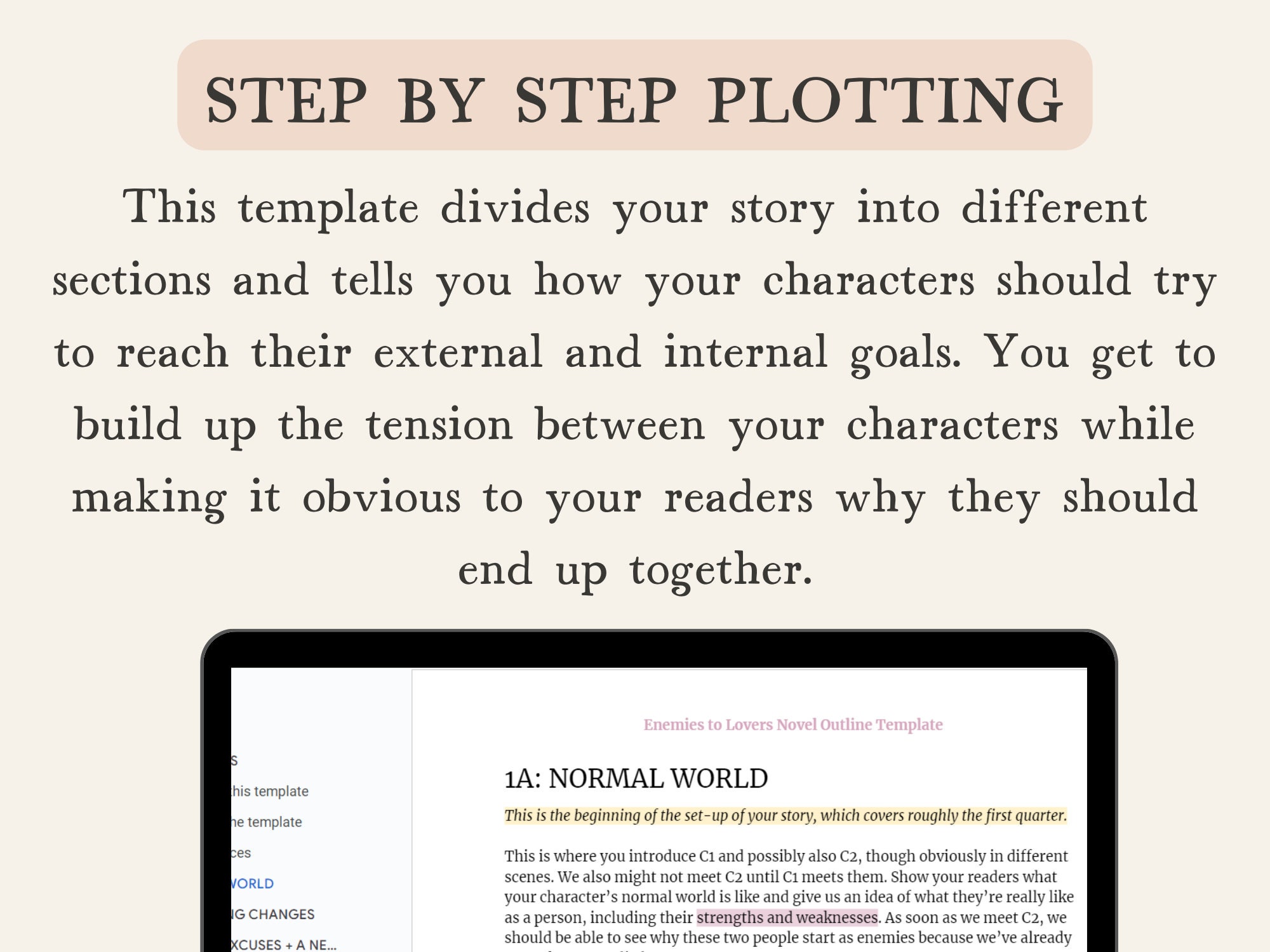 Enemies to Lovers Outline Template for Google Docs, Digital Story ...