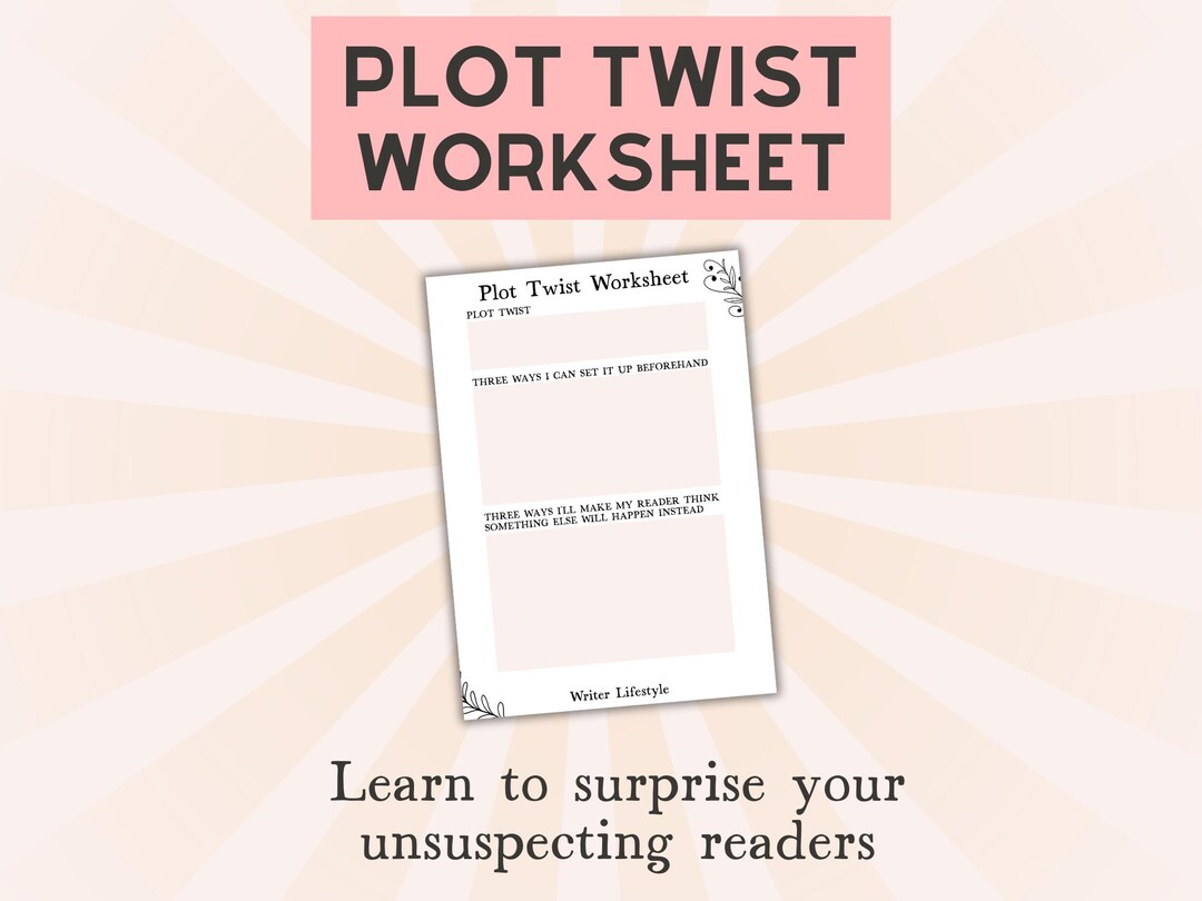 Plot Twist Worksheet, Novel Plotting Planner Printable, Plot Template, Writer Printables and ...