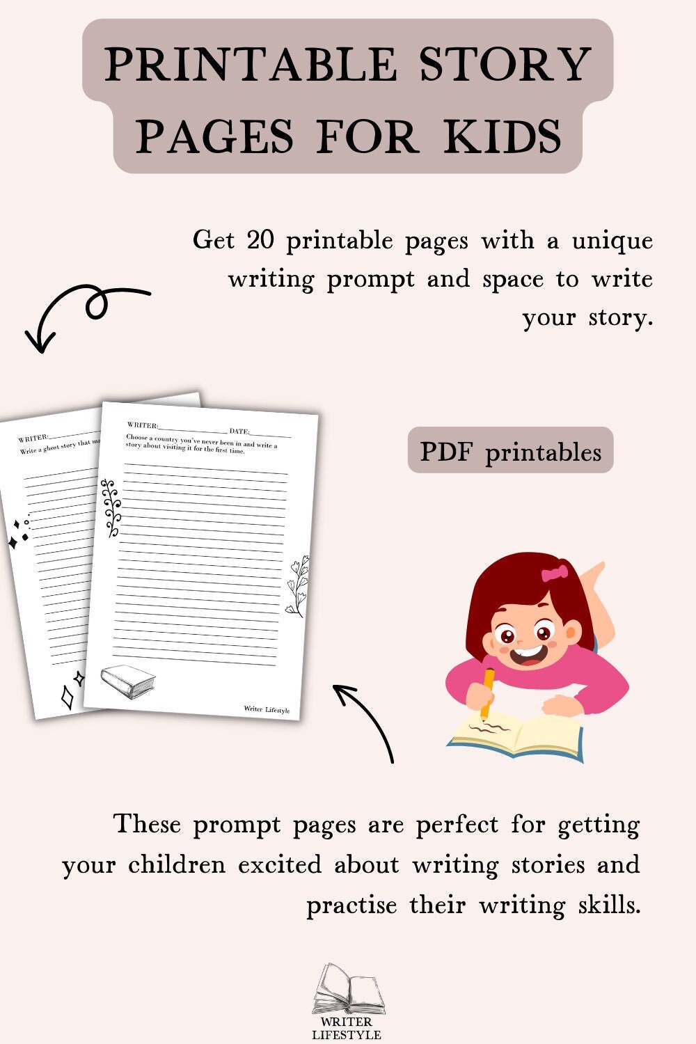 Story Prompts for Kids Printable Writing Prompt Pages for - Etsy UK
