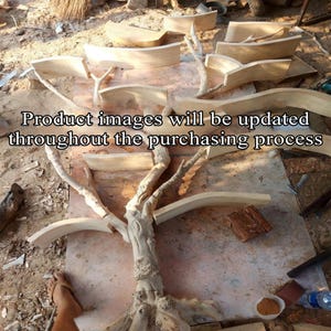 Tree Branch Standing Corner Shelf Solid Wood Live Edge Floating Shelf ...