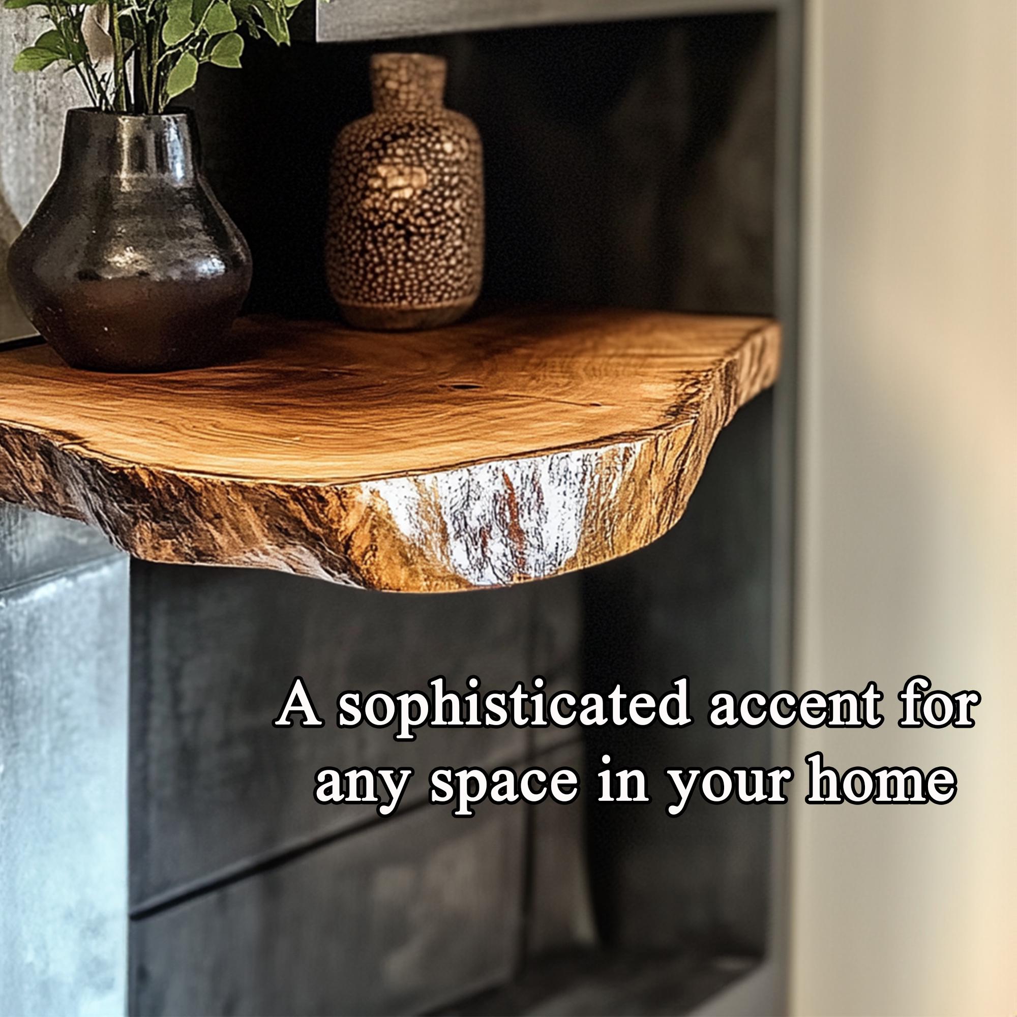 Custom Floating Shelf Rustic Floating Corner Wall Shelf Wood Shelves ...