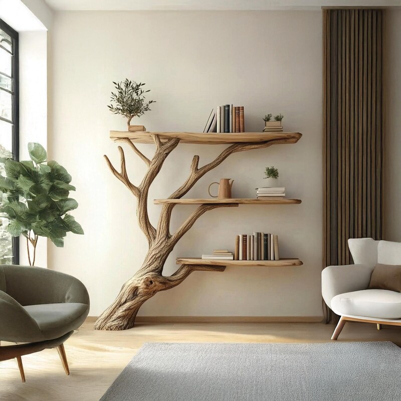 Live Edge Bookcase - Etsy