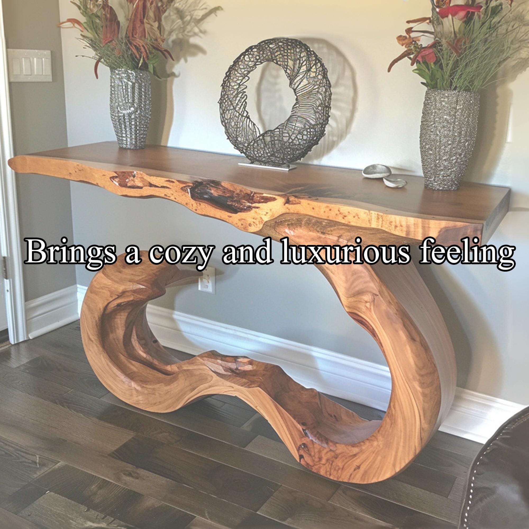 Rustic Entryway Console Table Rustic Side Table Entryway Table Solid ...