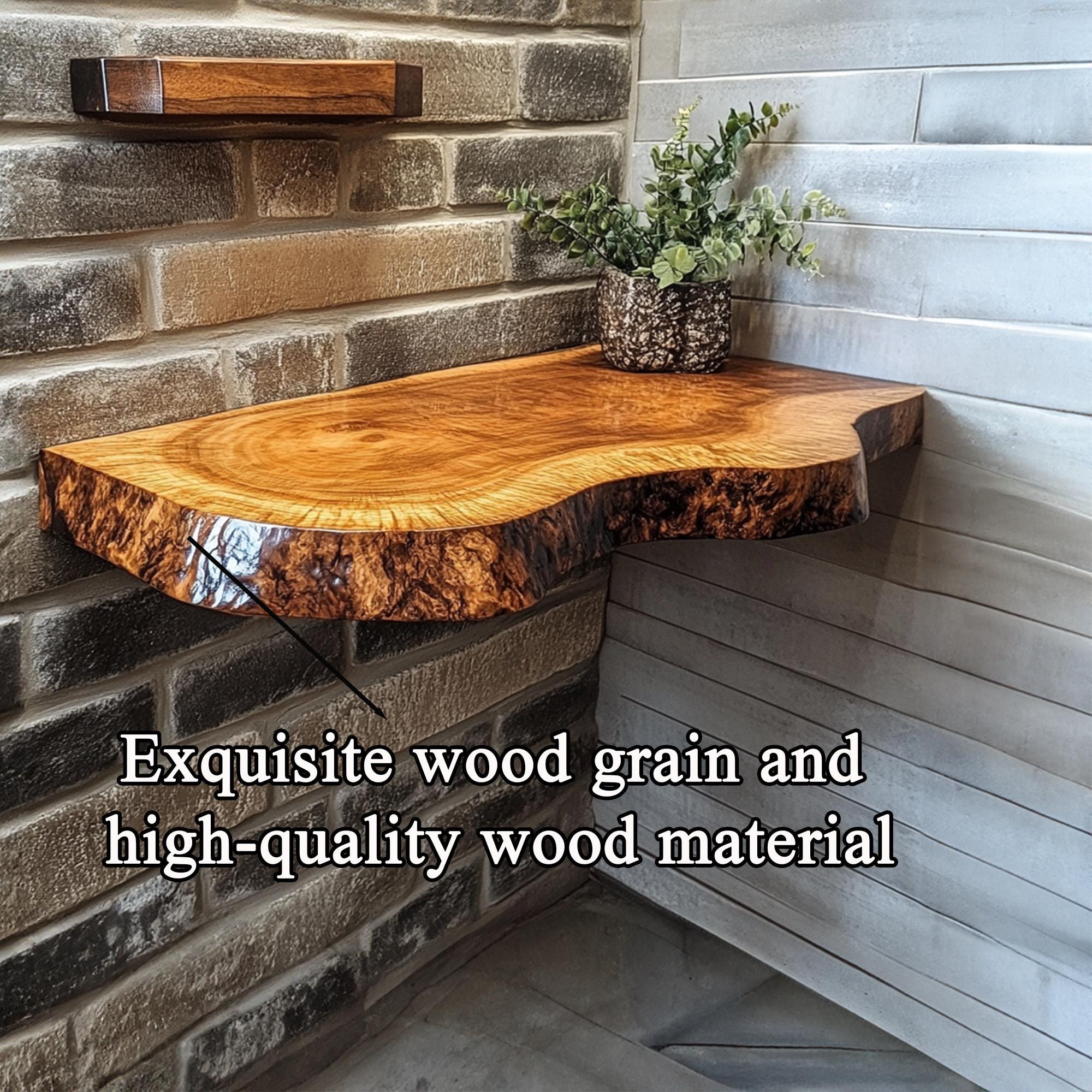 Custom Floating Shelf Rustic Floating Corner Wall Shelf Wood Shelves ...