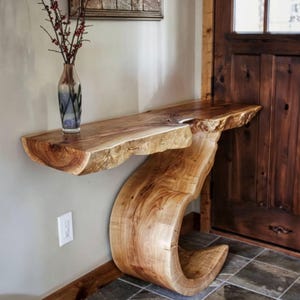 Rustic Console Table Solid Wood Console Table Rustic Side Table ...