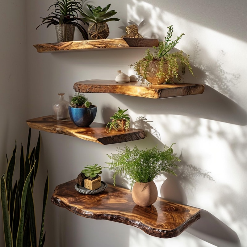Live Edge Shelf - Etsy