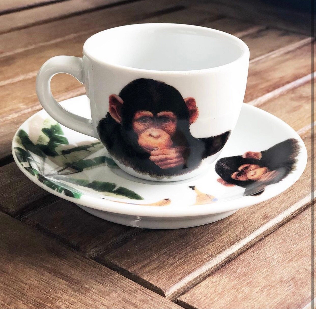 Monkey Coffee Cup, Monkey Espresso Cup, Banana, Monkey, Chimpanzee ...