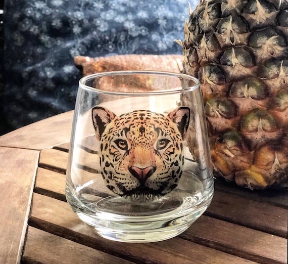 Leopard Whisky Glass Leopard Print Wild Life Leopard | Etsy