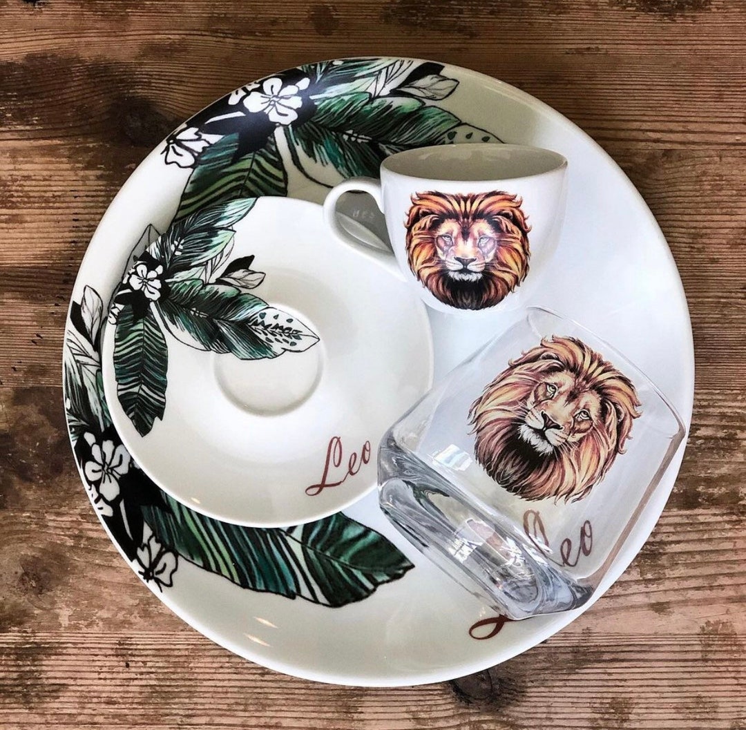 Lion Tea Cup, Lion Espresso Cup, Lion Whisky Glass, Lion, Leo, Lion ...