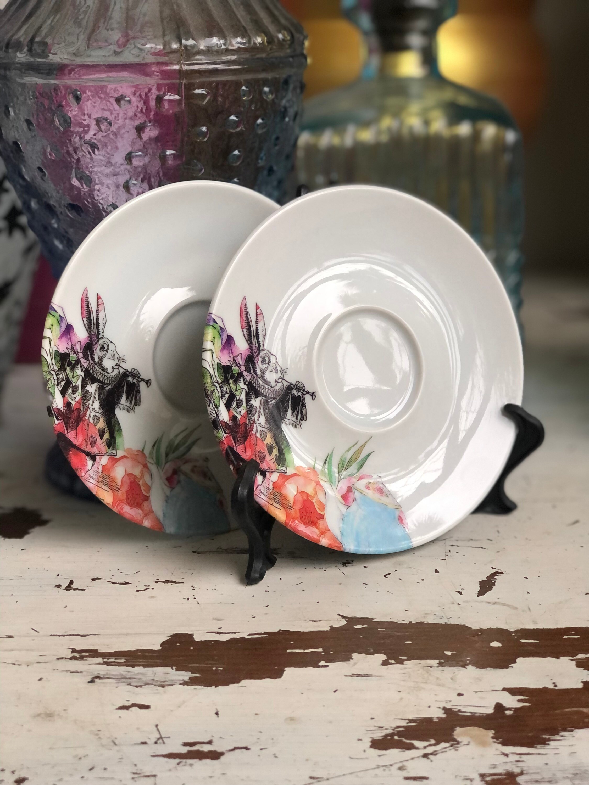 Alice in Wonderland Espresso Cup and Saucer Alice Coffee Cup - Etsy